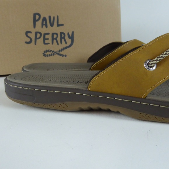 Sperry | Shoes | Sperry Mens Pensacola 2 Leather Sandal Flip Flops ...